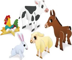 EDUCA Moje první 3D puzzle Farma 5v1 / 5 figurek / 2-4 dílků