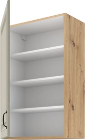 STILO ac | horní skříňka 60 G-90 1F s policemi | 60 cm | VYSOKÁ | UNI dvířka | artisan/světle šedá