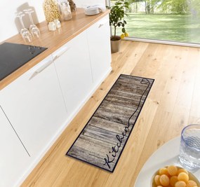 Hanse Home, Běhoun Cook & Clean 105390 Brown Taupe, 50x150, hnědá, kuchyně