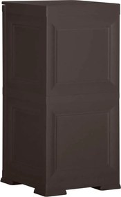 vidaXL Plastová skříňka 40 x 43 x 85,5 cm design dřeva [340610] Barva: Hnědá