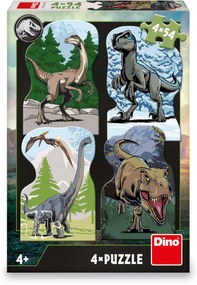 DINO Puzzle Jurský svět 4x54 dílků 13x19cm skládačka dn333291