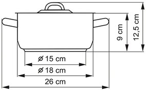 KOLIMAX - české nerezové nádobí Rendlík s poklicí KOLIMAX KLASIK 18 cm, 2,0 l