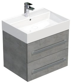 Koupelnová skříňka s umyvadlem Naturel Cube Way 60x53x46 cm beton mat CUBE46602BESAT