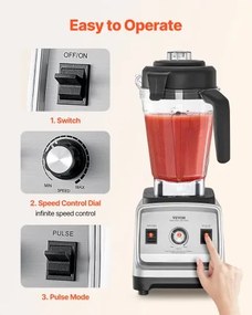 Mixér na smoothie, 2409,709 g 1600 W VEVOR