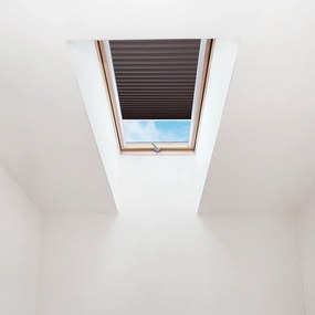 Roleta Plisé na střešní okna, Průsvitná, Ebenová, P 024 , 30 x 100 cm