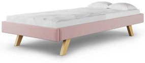 MINKO Čalouněná dětská jednolůžková postel BASIC bez čela Zvolte barvu: Růžová, Zvolte rozměr: 120x200 cm