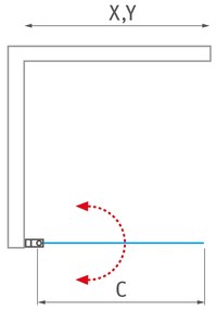 Roth HITECH NEO LINE HI PI2+HI PI2 Sprchový kout čtvercový 100x100 cm HI PI2/1000_HI PI2/1000