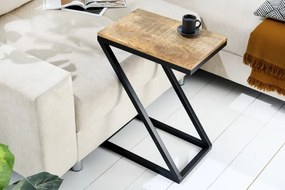 Přírodní dřevěný odkládací stolek Butler