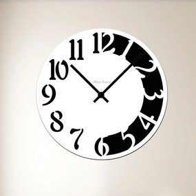 dřevo života Nástěnné hodiny CLOCK Zvolte barvu dekoru: Bílá, Zvolte velikost hodin (cm): 40x40, Barva ručiček: Černé