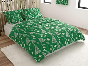Povlečení z mikrovlákna GREEN CHRISTMAS zelené Rozměr povlečení: 2 ks 70 x 90 cm | 200 x 220 cm