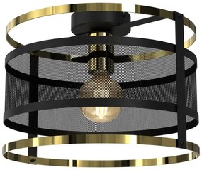 Přisazený lustr RIM 1xE27/60W/230V černá/zlatá