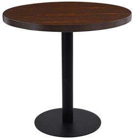 vidaXL Bistro stolek tmavě hnědý 80 cm MDF