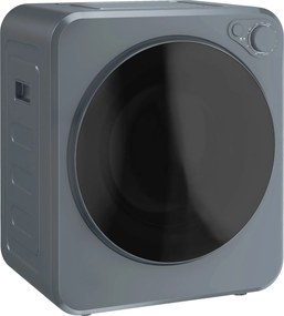 HOMCOM Mini sušička prádla 4 kg s 5 programy až do 60℃ 800W/400W odvětrávací sušička s nerezovým bubnem šedá