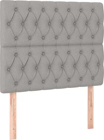 Box spring postel s matrací světle šedá 90x190 cm textil 3132193