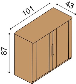 Komoda JELÍNEK FLABO 2DD4 Materiál: Dub, Moření: Černá