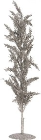 Vánoční dekorace stříbrný stromek - 12*12*60 cm