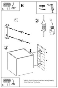 Sollux SL.0059 - Nástěnné svítidlo QUAD 1 1xG9/8W/230V bílá
