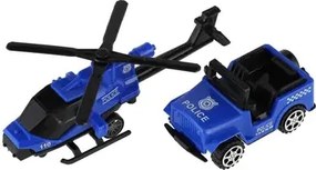 TEDDIES Sada auto a vrtulník záchranných složek / Sada hraček / Plast