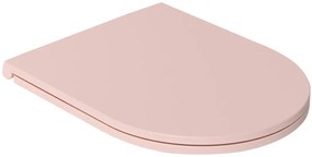 Isvea Isvea, INFINITY WC sedátko SLIM, Easy Take, Soft Close, růžová Salmon, 40KF0541I-S