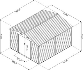 LANIT PLAST, s.r.o. zahradní domek LANITPLAST MAXTORE WOOD 1112 LG2303