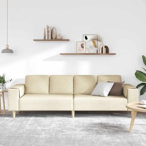 Pohovka do obývacího pokoje Krémová 250 x 77 x 76 cm Polyester 3335087