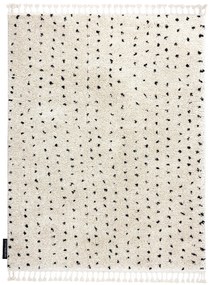 Dywany Łuszczów, Kusový koberec Berber Syla B752 dots cream, 120x170, bílá, kancelář
