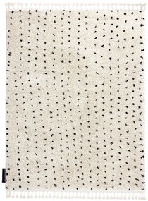 Dywany Łuszczów, Kusový koberec Berber Syla B752 dots cream, 80x150, bílá, kancelář