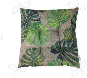 Podsedák na židli Minimalist Cushion Covers Green Banana Leaves, 40 x 40 cm