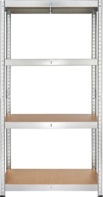 Parkside® Kovový regál se 4 policemi, 75 x 30 x 150 cm