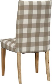 Potah na židli IKEA  Henriksdal, krátký barva béžová látka vzorované