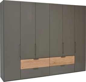 XXXLutz ŠATNÍ SKŘÍŇ, dub, barvy dubu, antracitová, 300/236/58 cm Dieter Knoll - Šatní skříně - 000442031002