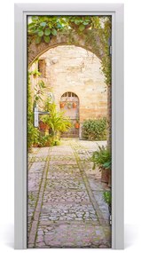 Fototapeta samolepící dveře romatická ulice 95x205 cm