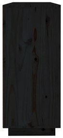 Příborník černý 120x35x80 cm masivní borové dřevo,  814498