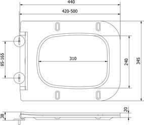 Mexen, Mexen Madox deska wolnoopadająca slim, duroplast, biała połysk - 39154000