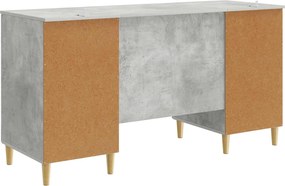 Stůl s policí Betonově šedá 142,5 x 50 x 75 cm Kompozitní dřevo 3414597