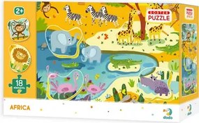 DODO Puzzle s vkládačkou Safari / 18 dílků / 31 x 45 cm