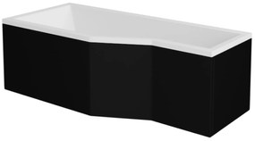 Besco Krycí panel k atypické vaně Integra Black P 150x75 (170x75), černý Barva: Černá mat, Rozměry (cm): 150x75
