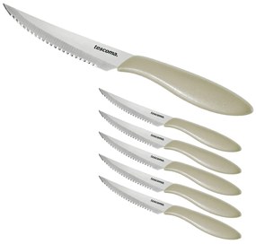 Nůž steakový PRESTO 12 cm, 6 ks, béžová