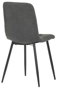 Jídelní židle CT-281 GREY2 látka šedá, kov černý mat