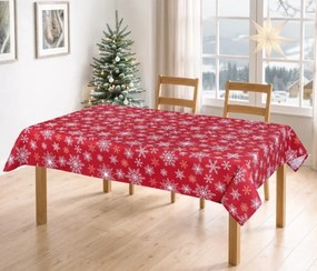 Bellatex Ubrus VÁNOCE 100x100 cm Vánoce hvězda Červená,Bílá