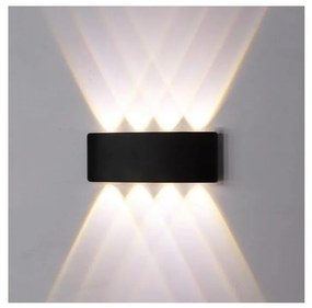 Top Light - LED Venkovní nástěnné svítidlo RAY LED/8W/230V IP44 4000K černá