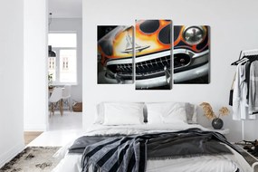 Vícedílný obraz Starožitné Auto S Plameny Nedostatek Nedostatek Plátno Canvas 90x60