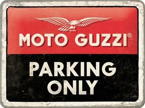 Plechová cedule Moto Guzzi Paking Only, (20 x 15 cm)