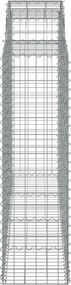 Klenuté gabionové koše 6 ks 200x50x140/160cm pozinkované železo 3146366