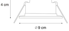 Sada 6 vestavných bodových svítidel bílých včetně stmívatelné LED 7W IP65 - Blanca