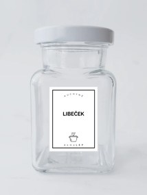 Samolepka na kořenky LIBEČEK bílá 3 × 4 cm tučné písmo