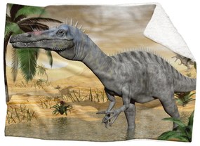 IMPAR Fleecová deka Dinosaurus 150x120 cm (Rozměr : 200 x 140 cm, Podšití beránkem: ANO)