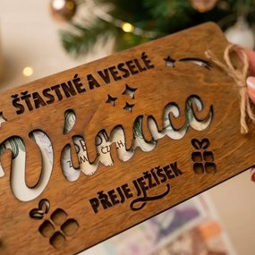 Ahome CZ Vánoční dřevěná obálka na peníze