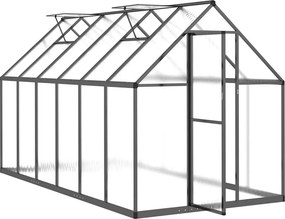 Skleník s podkladovým rámem antracitový 334x169x195 cm hliník 3266328