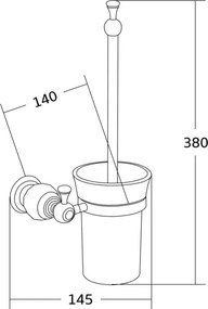 Mexen příslušenství, ESTELA držák na wc kartáč, chrom, 7011550-00